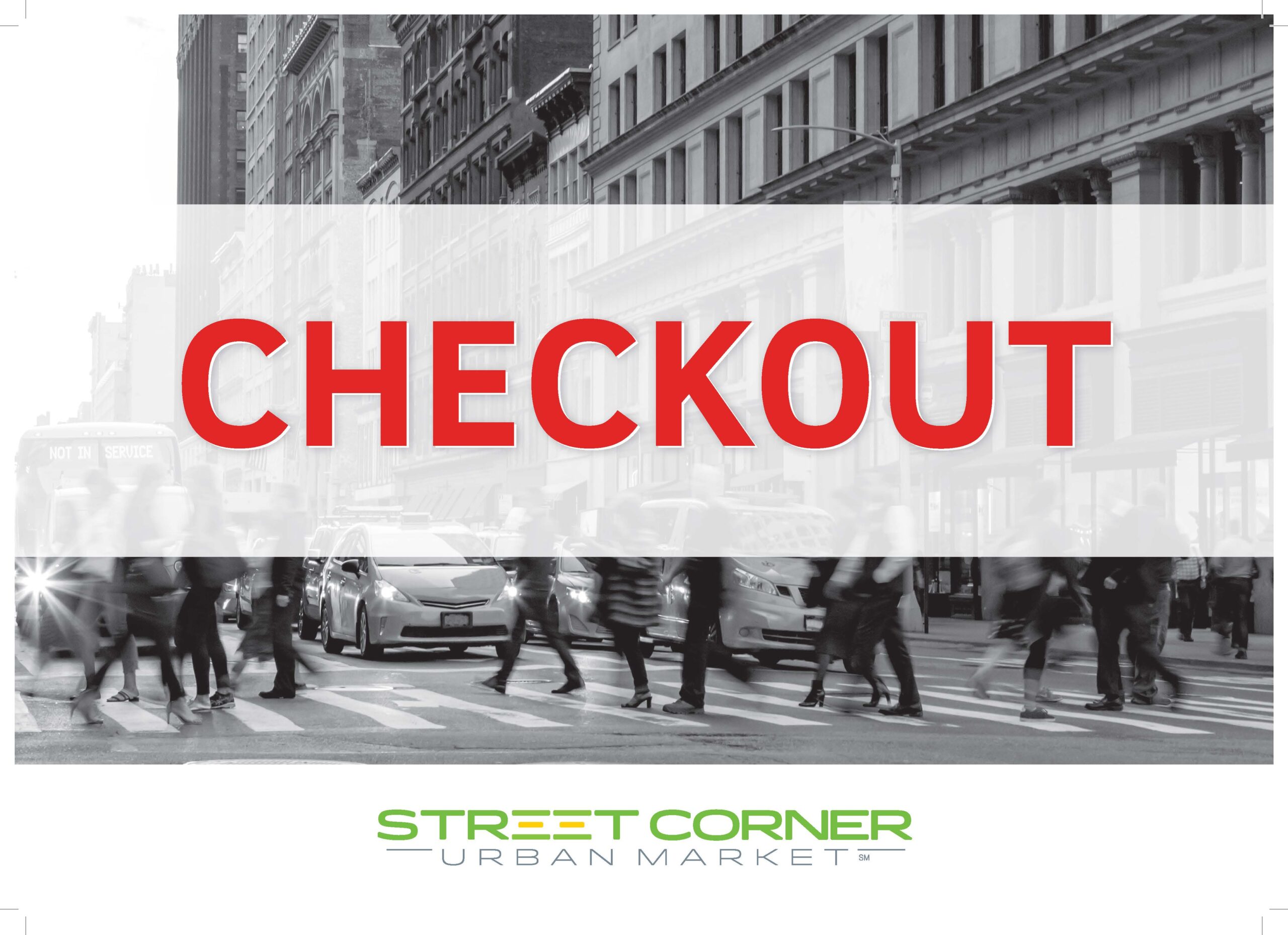 Point of Sale Sign - Checkout - Street Corner