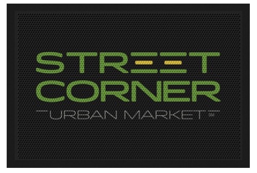Outdoor Logo Scraper Mat - Street Corner